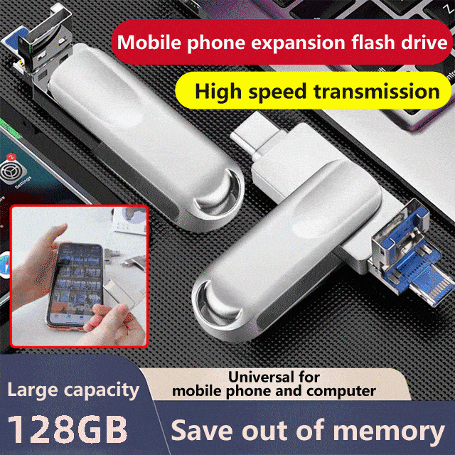 [Multifunctional]Large-capacity four-in-one mobile phone expansion fla ...